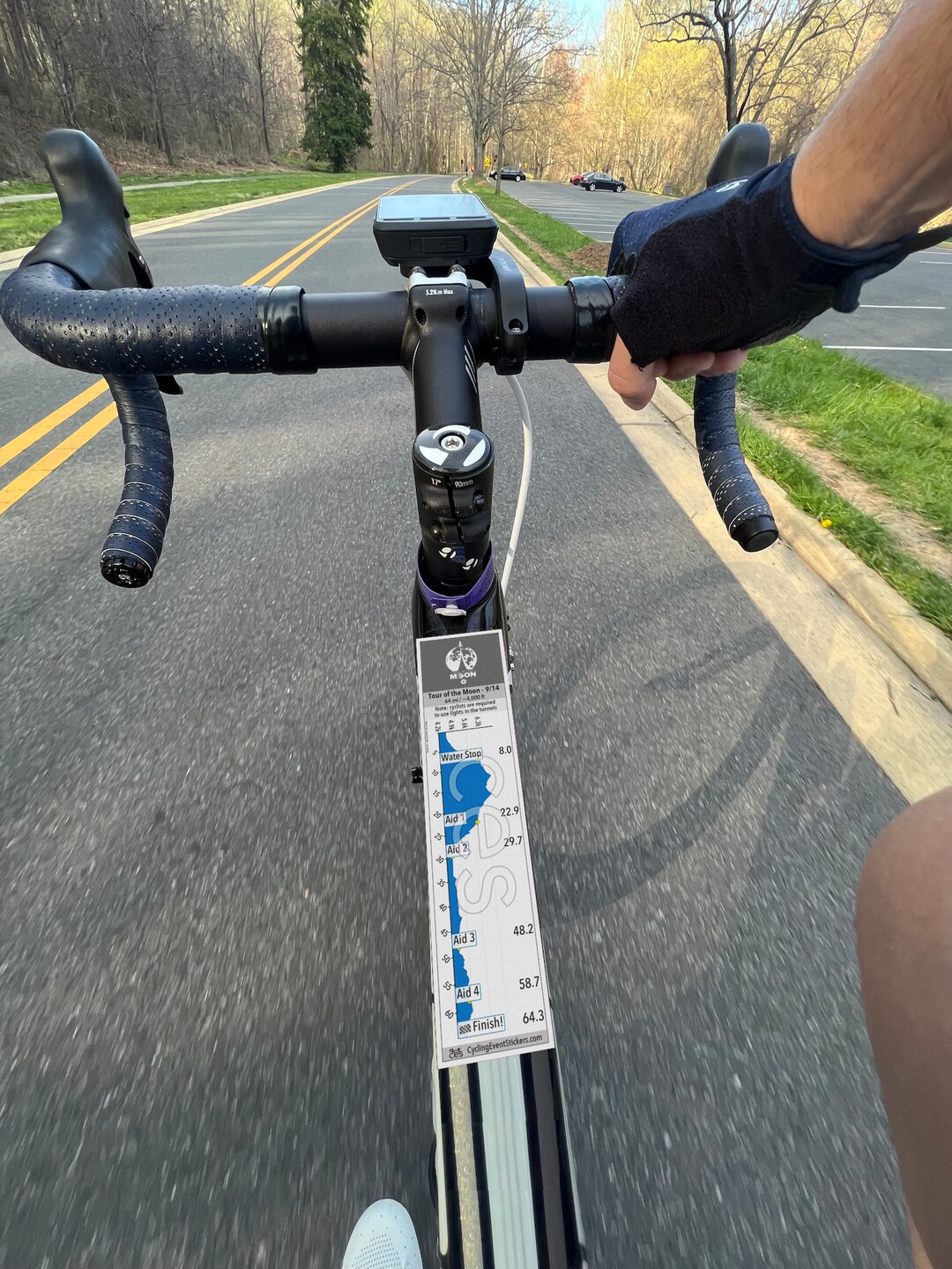 Tour of the Moon - Cycling Route Profile Sticker - Etsy