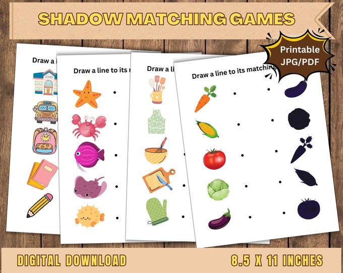 Printable Matching Worksheets, Match the Picture, Educational Pages ...