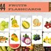 Fruits Flashcards 44 Educational Flashcards Ready to Print Flashcards ...