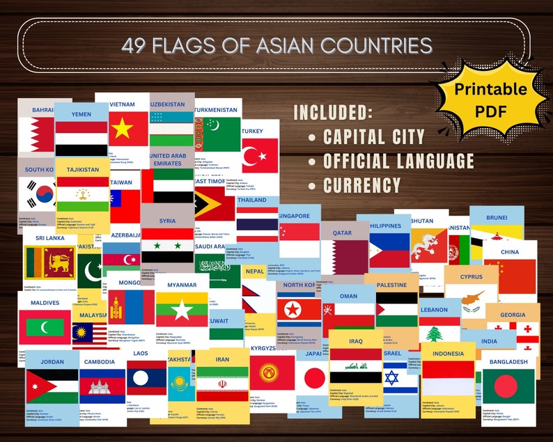 Flags of 203 Countries, Flags Flashcards, World's Flags, Educational ...