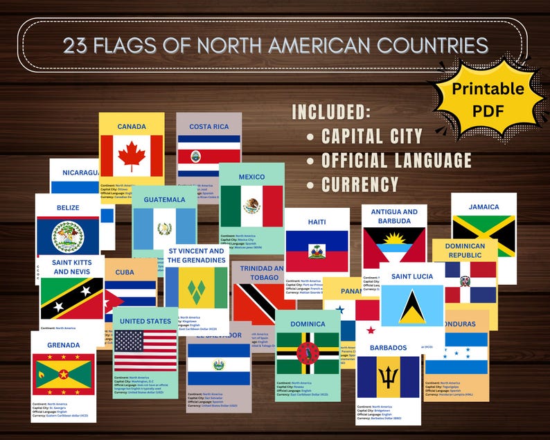 Flags of 203 Countries, Flags Flashcards, World's Flags, Educational ...