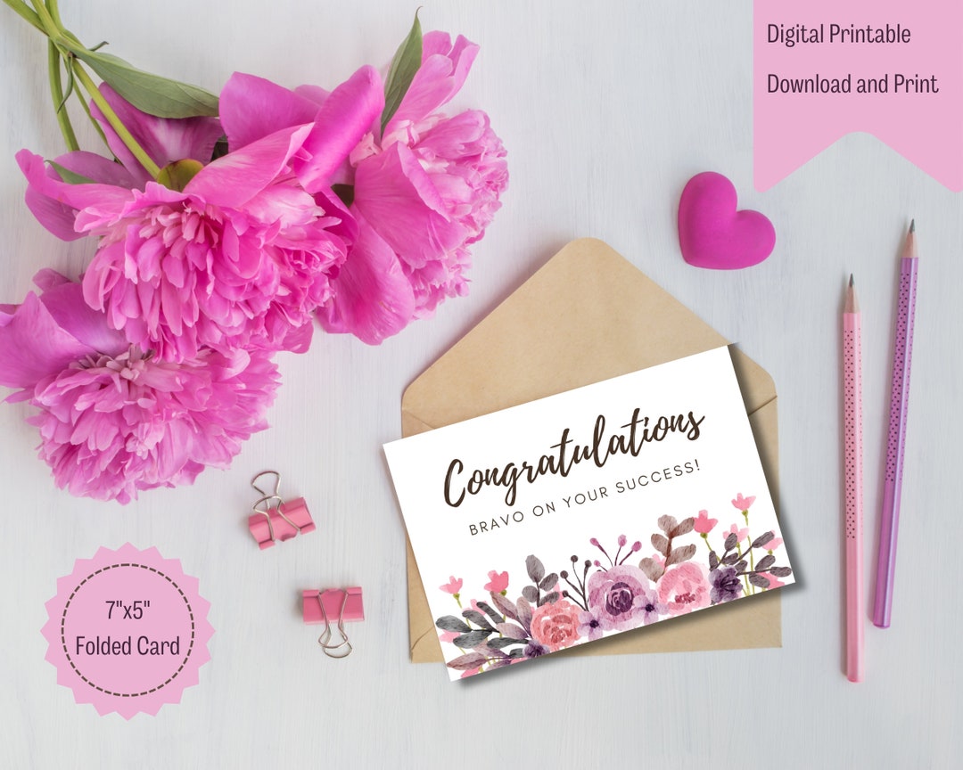 Printable Congratulations Card Congrats Card Proud of You Greeting Card ...