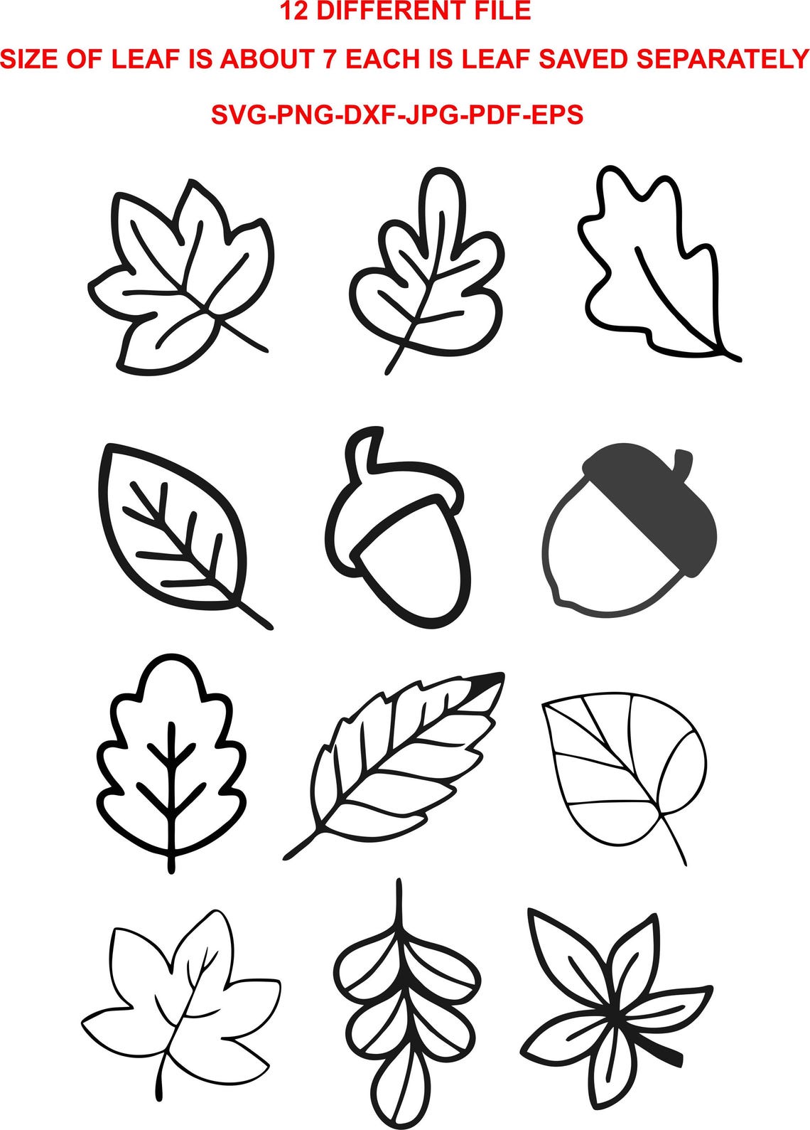 Fall Leaves SVG Bundle: Autumn Cricut Cut Files (digital Download) - Etsy