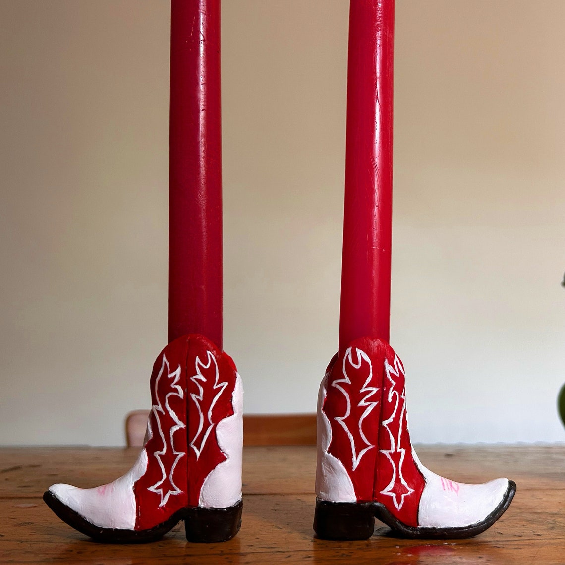 Cowboy Boot Candle Holders / Table Accessory - Etsy