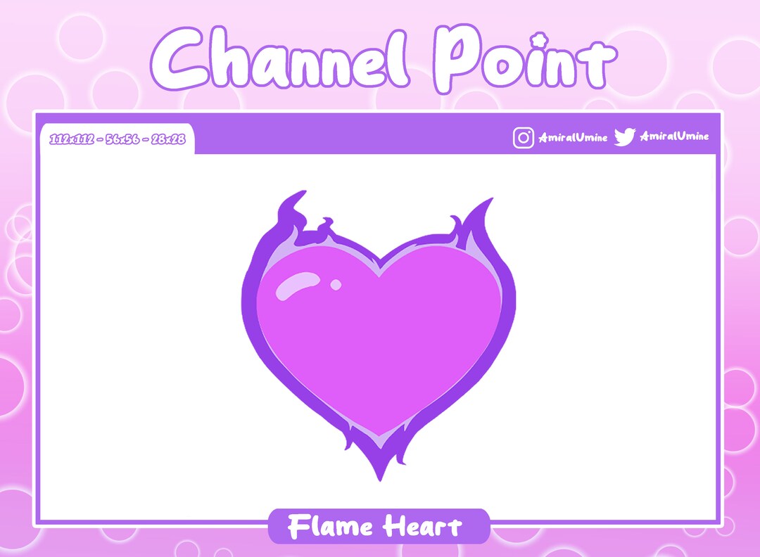 Big Flame Heart / Channel Points for Twitch, Discord and Youtube ...