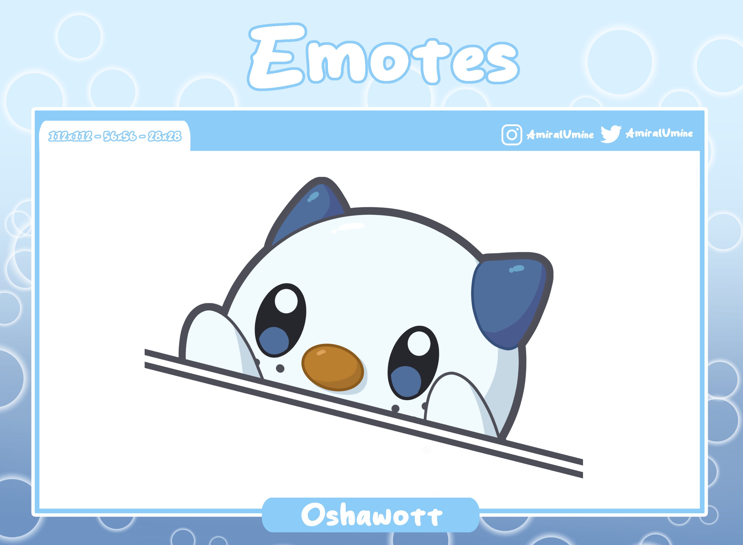 Oshawott Bongo Cat / Animated Emote for Twitch, Discord and Youtube ...