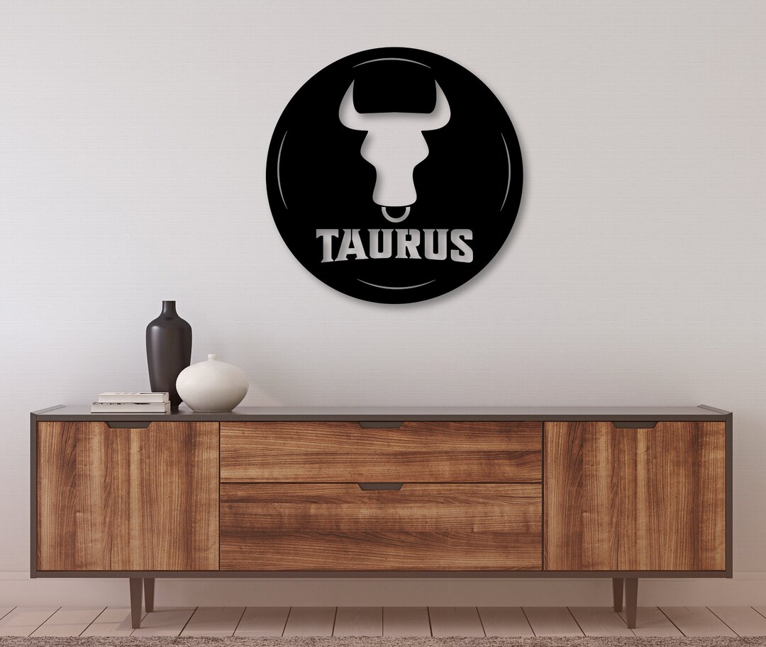 Zodiac Sign Metal Wall Art - Taurus, Metal Wall Art, Outdoor Wall Art ...