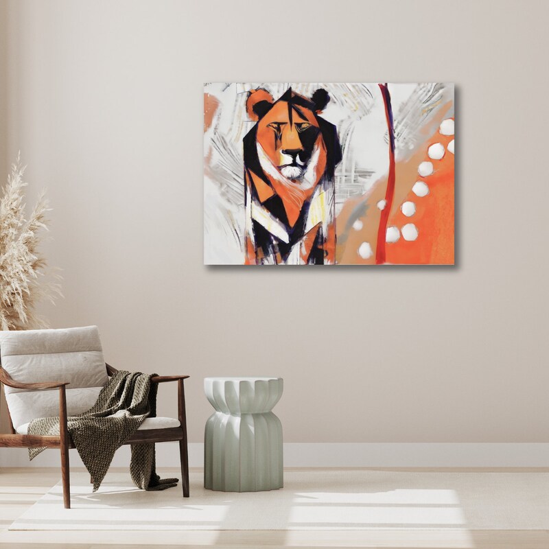 Abstract Lion Art - Etsy