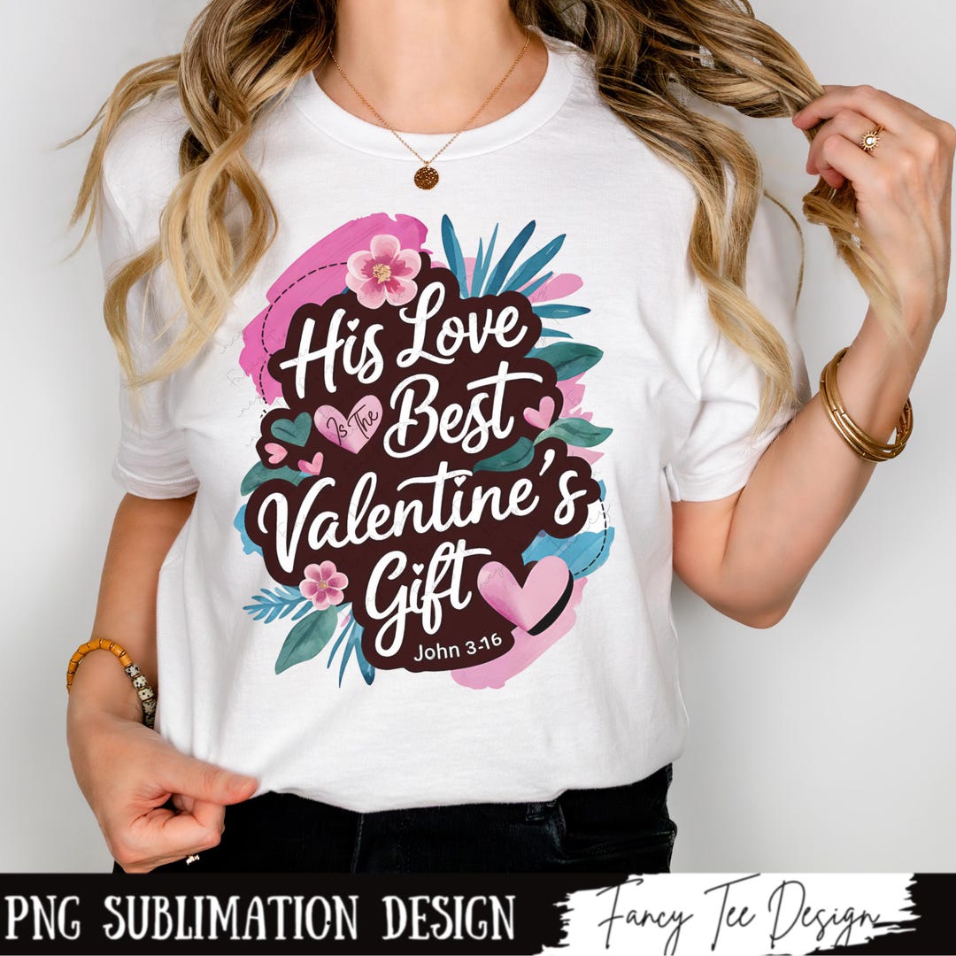Retro Boho Christian Valentine PNG DUO, His Love is the Best Valentine ...