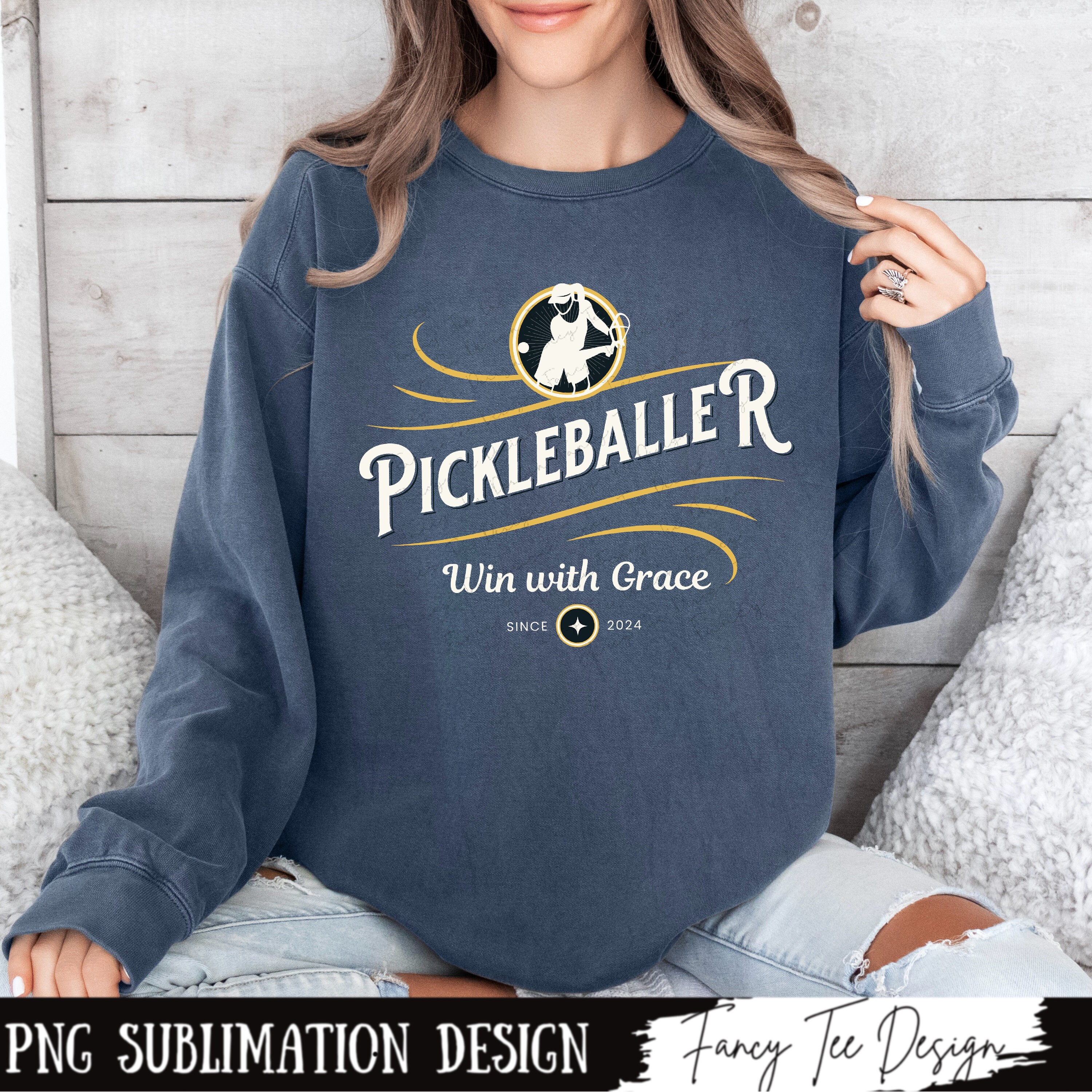Pickleball Win With Grace PNG Sublimation Designs, Pickle Ball Lover ...