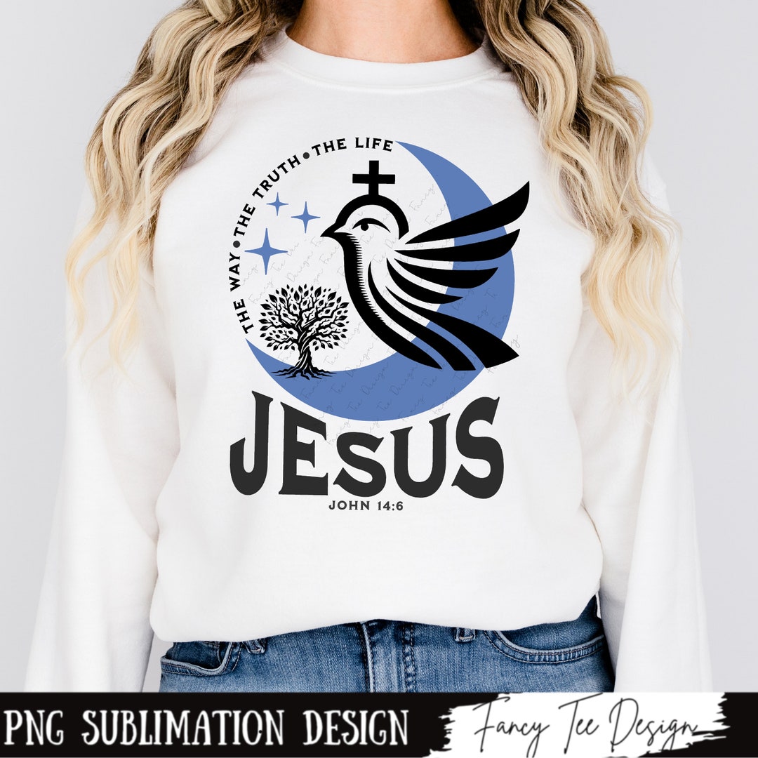 Jesus the Way the Truth the Life Retro Christian PNG Sublimation Design ...