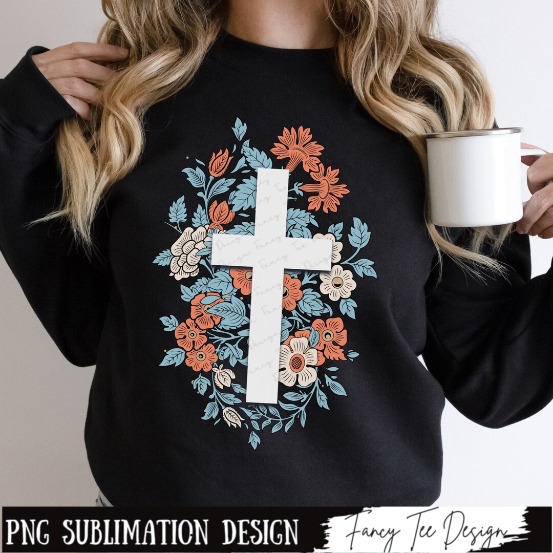 Cross PNG, Boho Christian PNG, Sublimation Download, Faith Png, Jesus ...