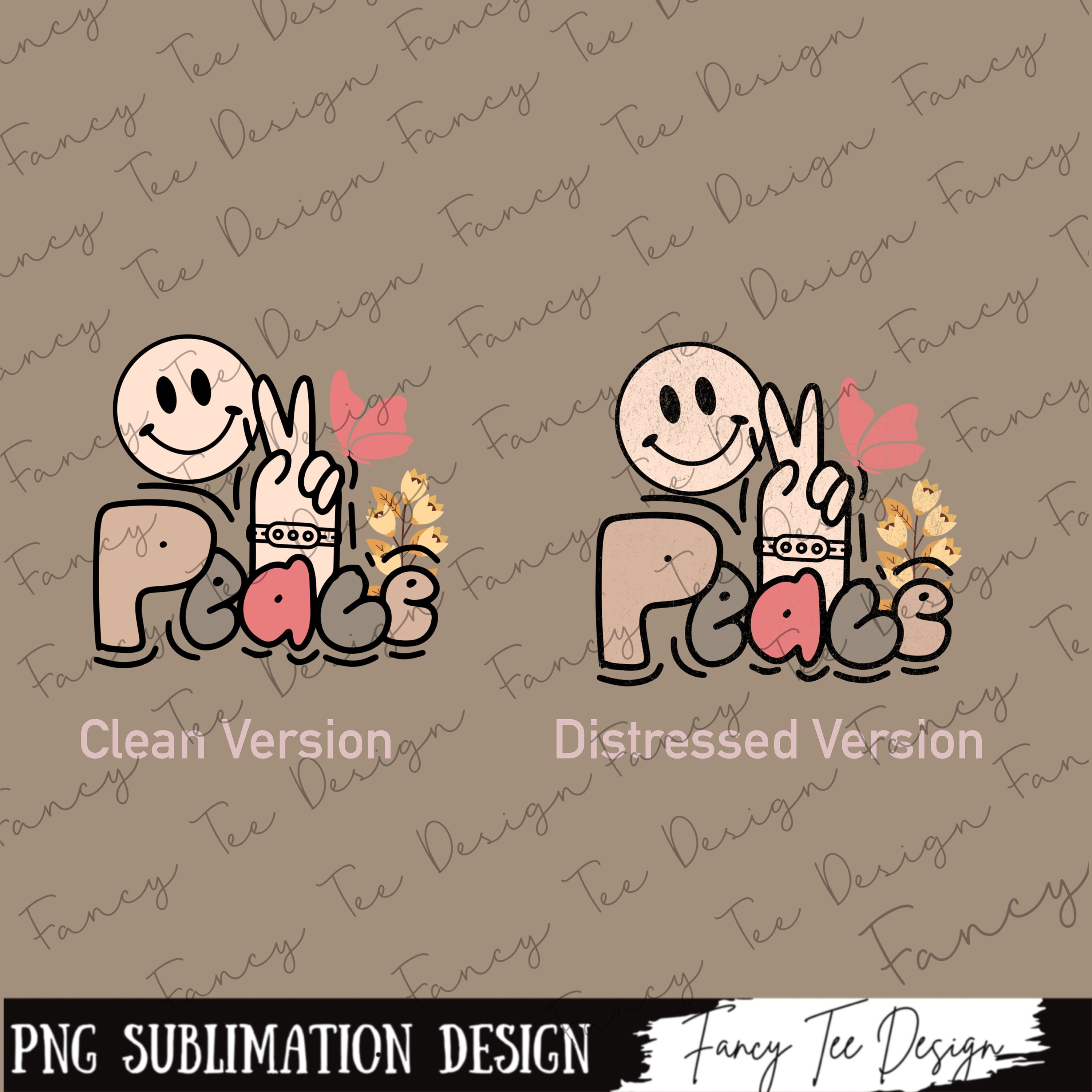 Peace Smiley Face PNG, Boho Christian Sublimation Design, Instant ...
