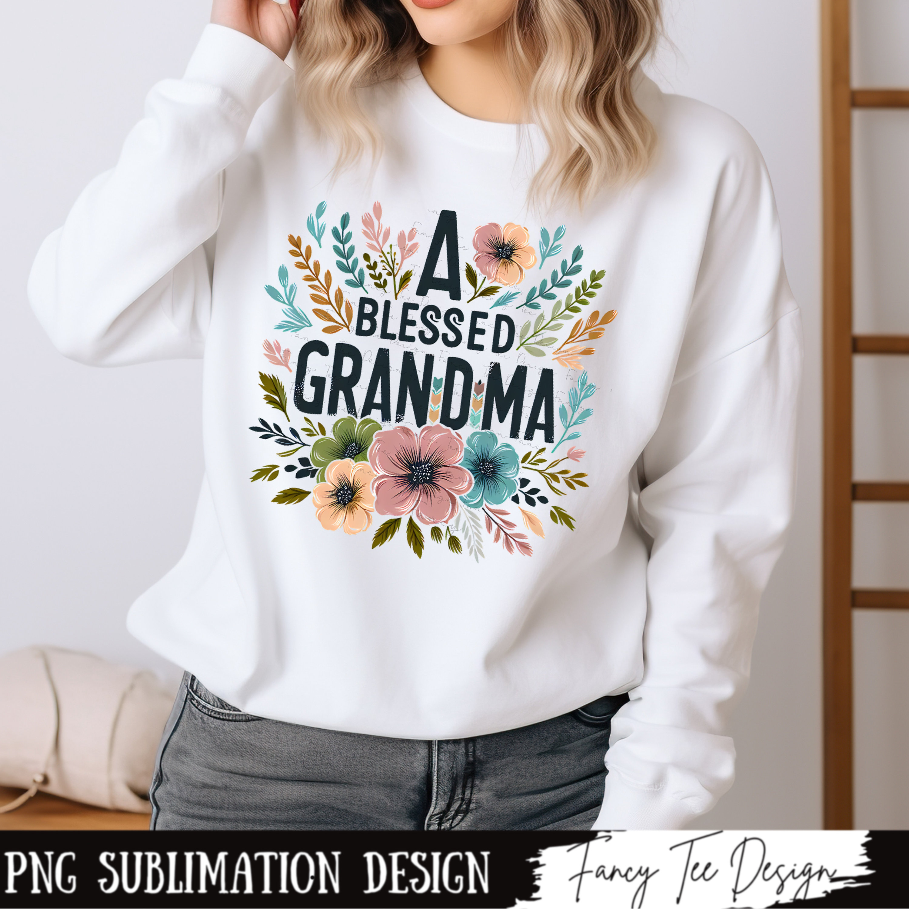 A Blessed Grandma Christian PNG Sublimation Design, Mothers Day PNG ...