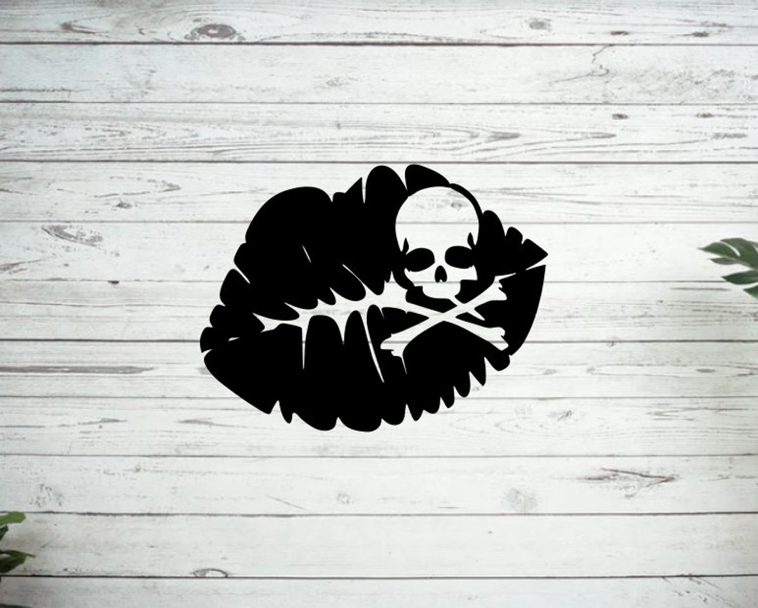 Skull and Lips Graphic Design for Cutting Machines SVG DXF & - Etsy