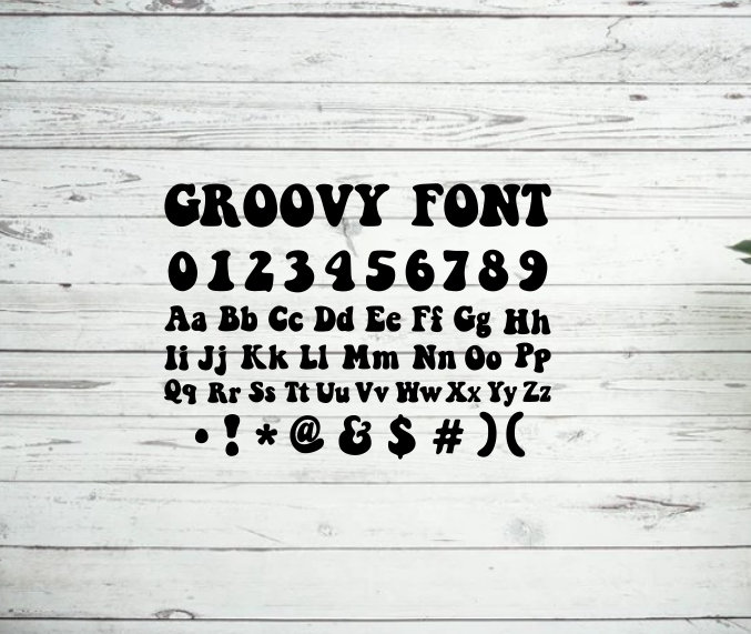 Groovy Font Graphic Design for Cutting Machines SVG DXF & - Etsy
