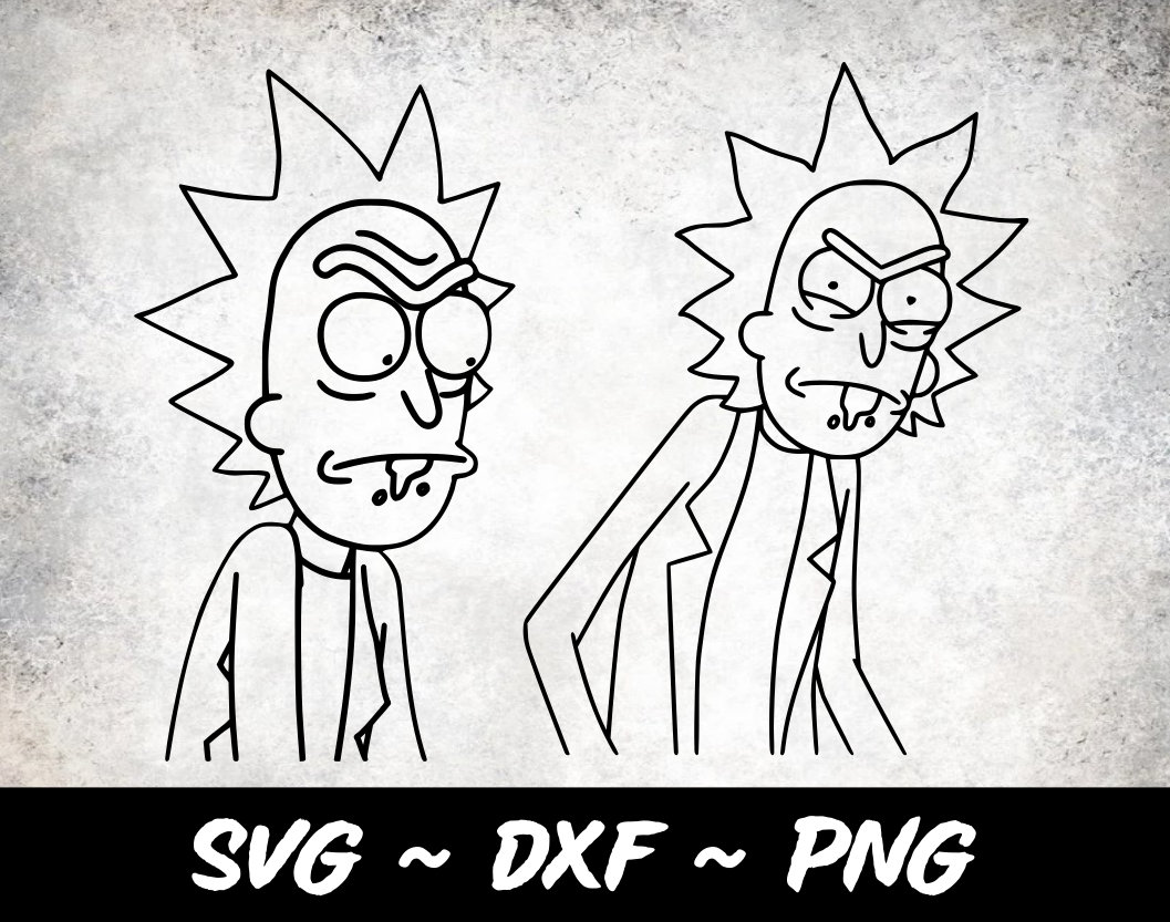 Layered Rick and Morty Rick Graphic Designs for Cutting Machines SVG ...