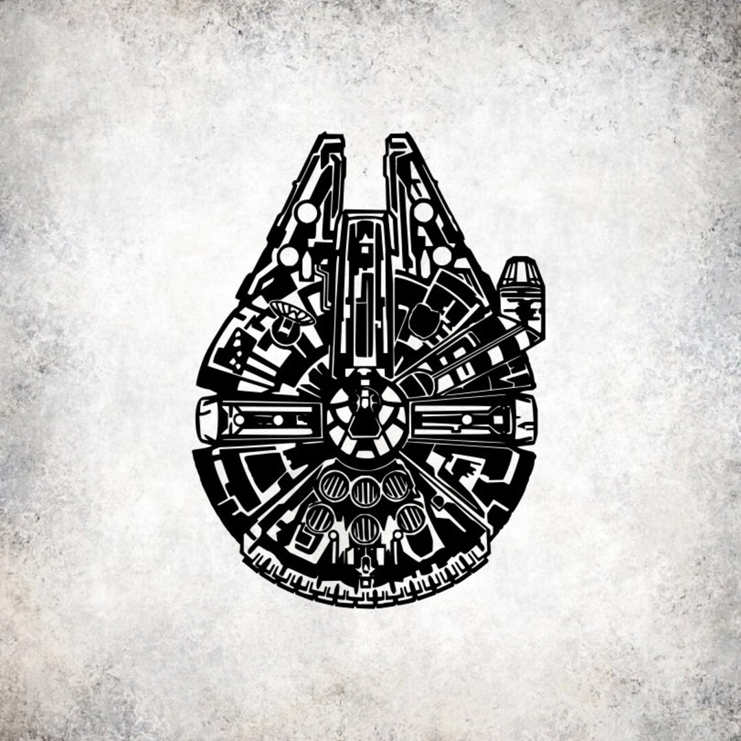 Millennium Falcon Graphic Design for Cutting Machines SVG, DXF, & PNG ...