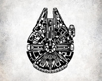 Millennium Falcon Svg Space Ship Svg PNG Eps Dxf T-shirt - Etsy