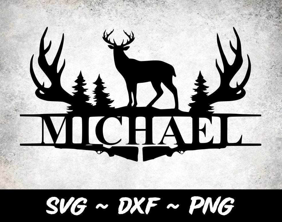 Customized Hunting Monogram Graphic Design for Cutting Machines SVG ...