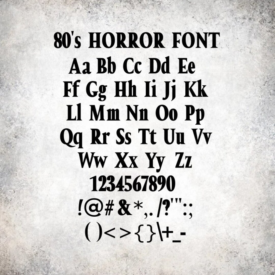 Layered Eighties Horror Movie Font Graphic Design for Cutting - Etsy