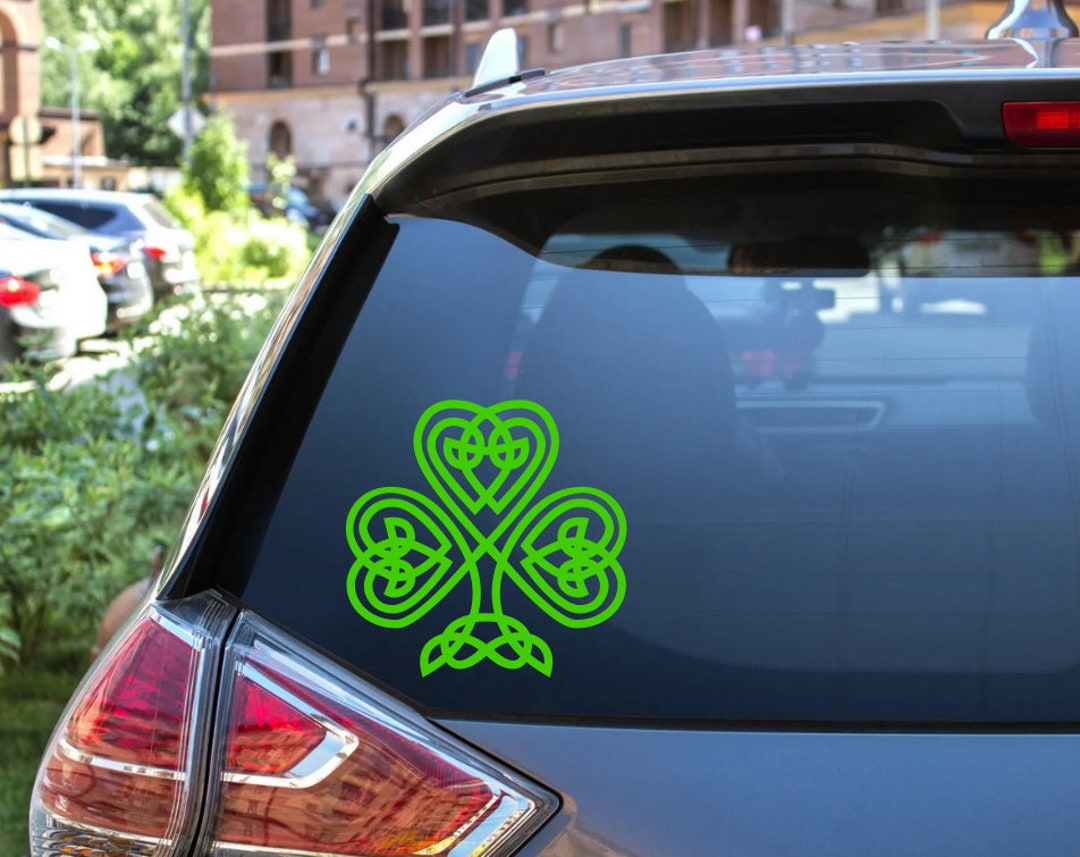 Celtic Shamrock Premium Vinyl Decal - Etsy
