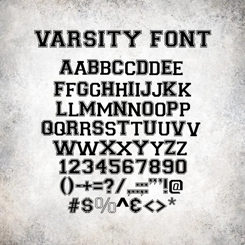 Layered Varsity Back to School Font Graphic Design for Cutting Machines ...