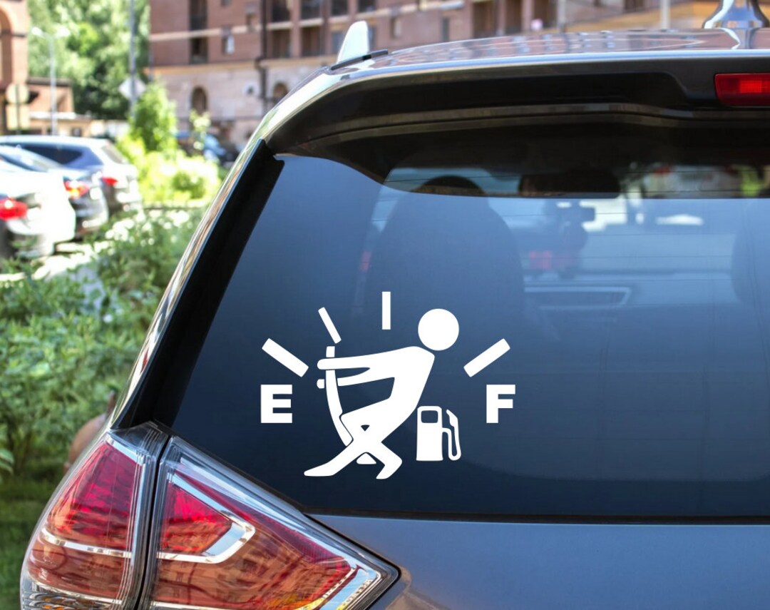 Men's Empty Gas Gauge | Empty Tank | High Gas Prices | Premium Vinyl ...