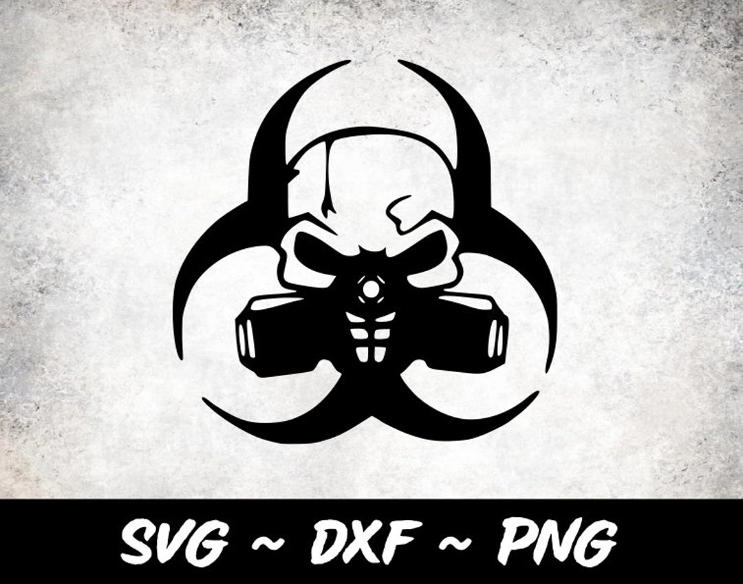 Biohazard Skull Graphic Design for Cutting Machines SVG, DXF, & PNG ...