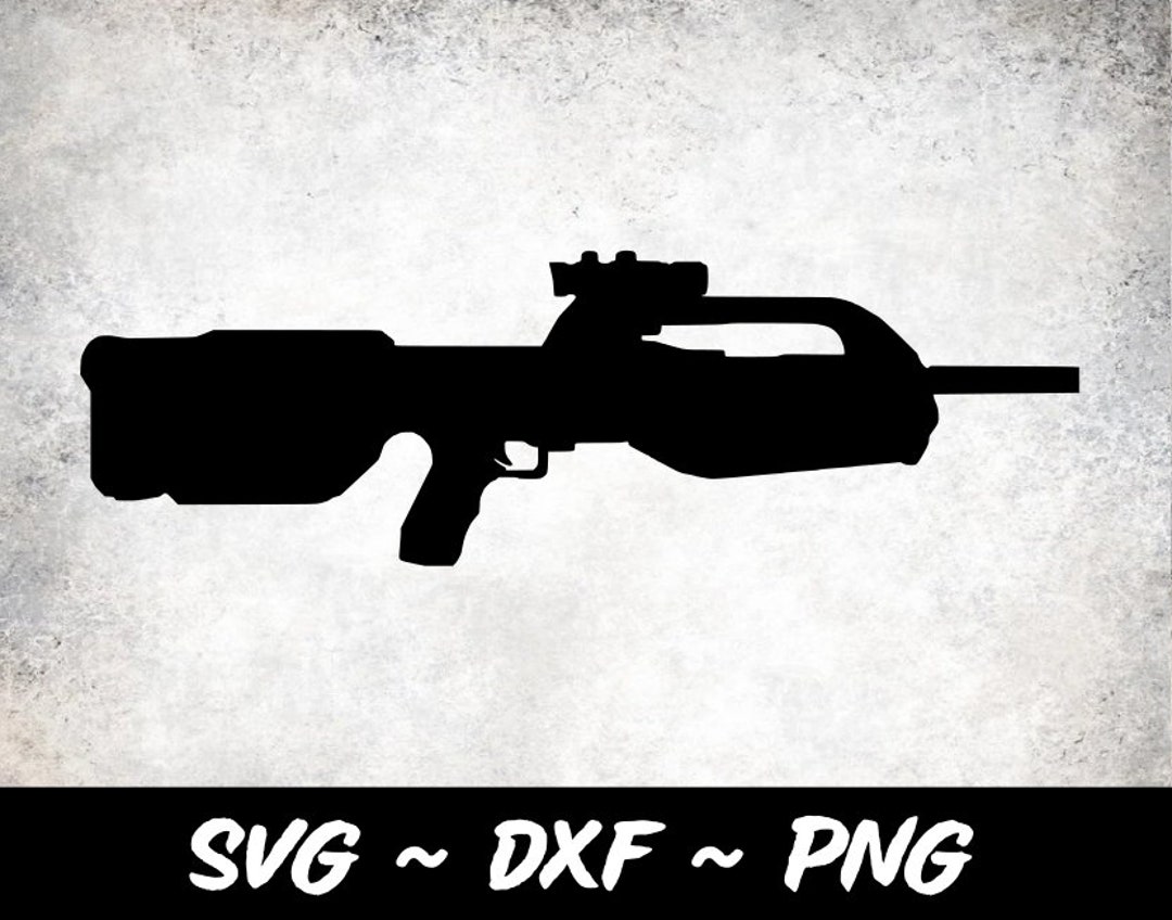 Halo Battle Rifle Graphic Design for Cutting Machines SVG, DXF, & Png ...