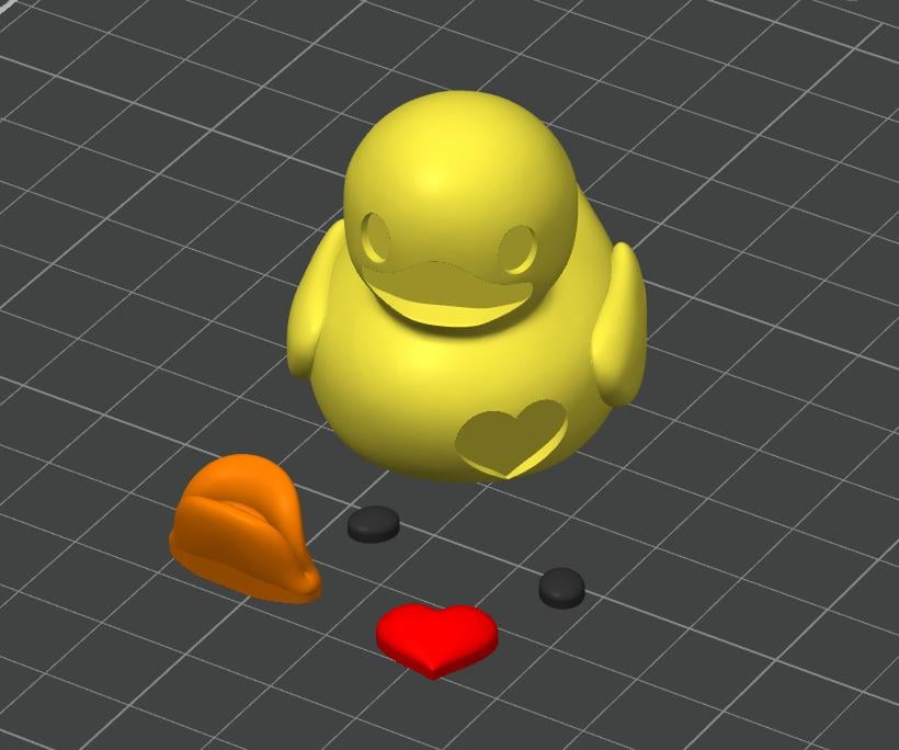 Valentine's Rubber Duck 3D Print Files Color 3MF and STL Included ...