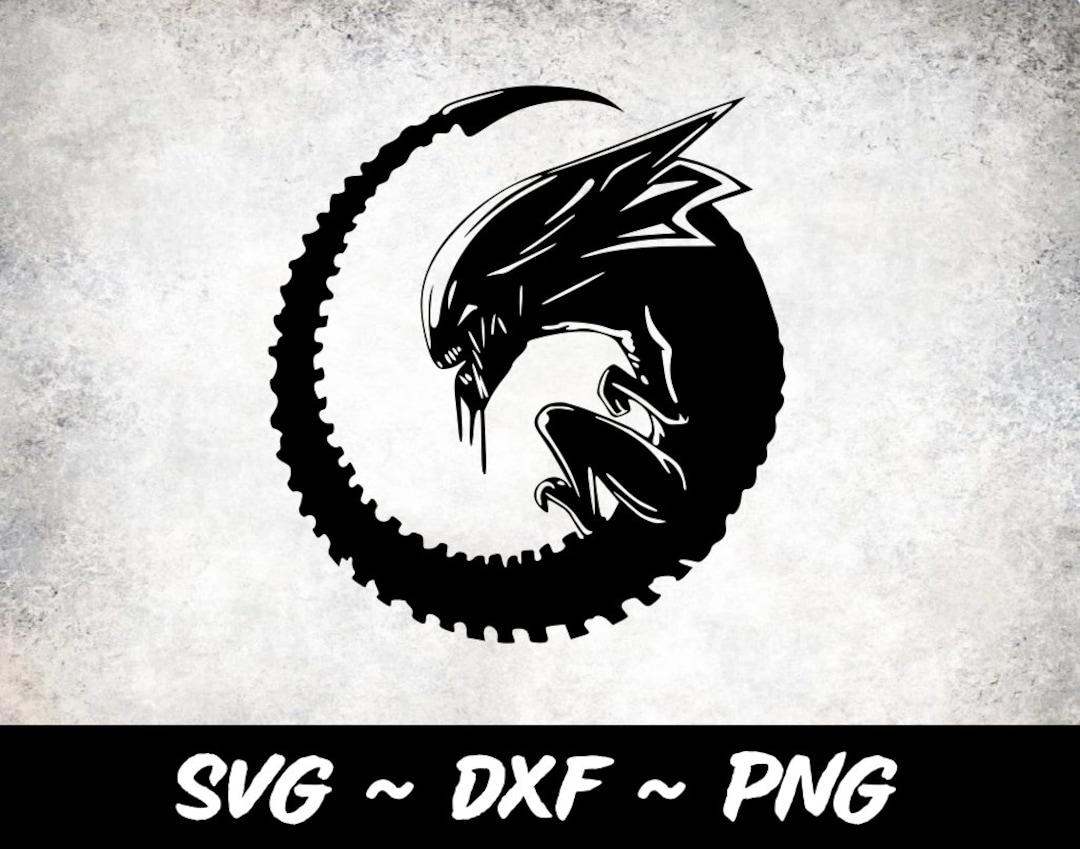 Alien Xenomorph Graphic Design for Cutting Machines SVG, DXF, & Png - Etsy