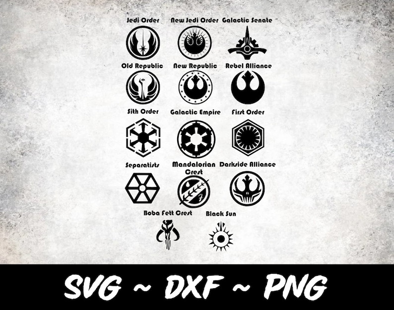 Layered Star Wars Faction Logo Graphic Designs for Cutting Machines SVG ...