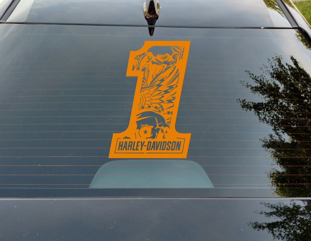 Harley Davidson Vinyl Decal 9x6 - Etsy
