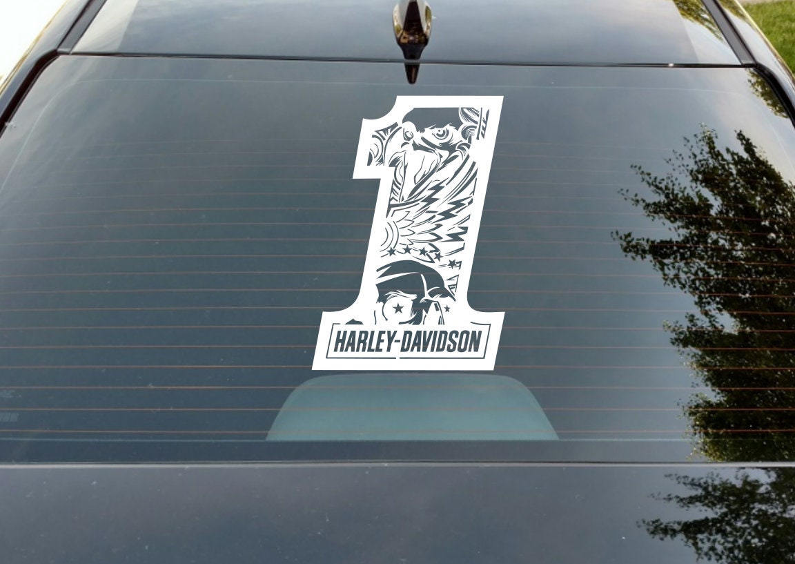 Harley Davidson Vinyl Decal 9x6 - Etsy