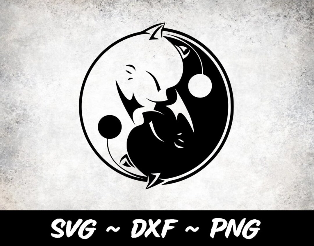 Final Fantasy Moogle Yin Yang Graphic Design for Cutting Machines SVG ...