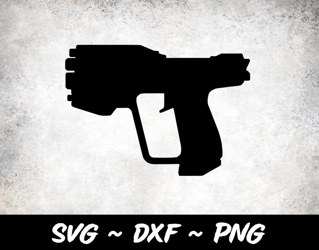 Halo Pistol Graphic Design for Cutting Machines SVG, DXF, & Png - Etsy