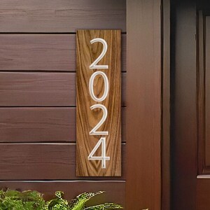 Engraved Vertical Door Number Sign, Door Number Plaque, House Number ...