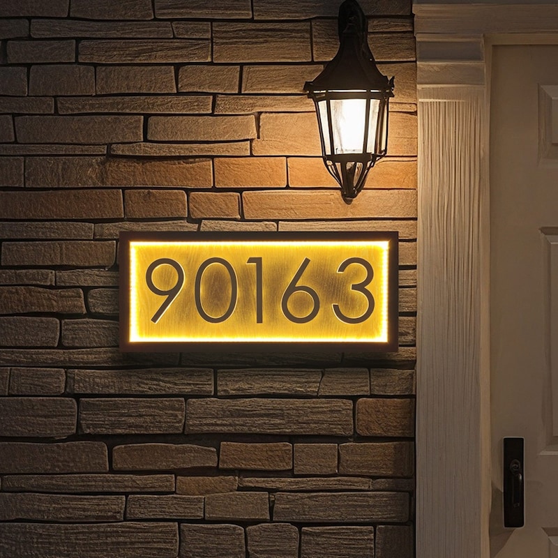 Lighted Address Sign - Etsy