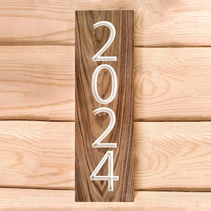 Engraved Vertical Door Number Sign, Door Number Plaque, House Number ...