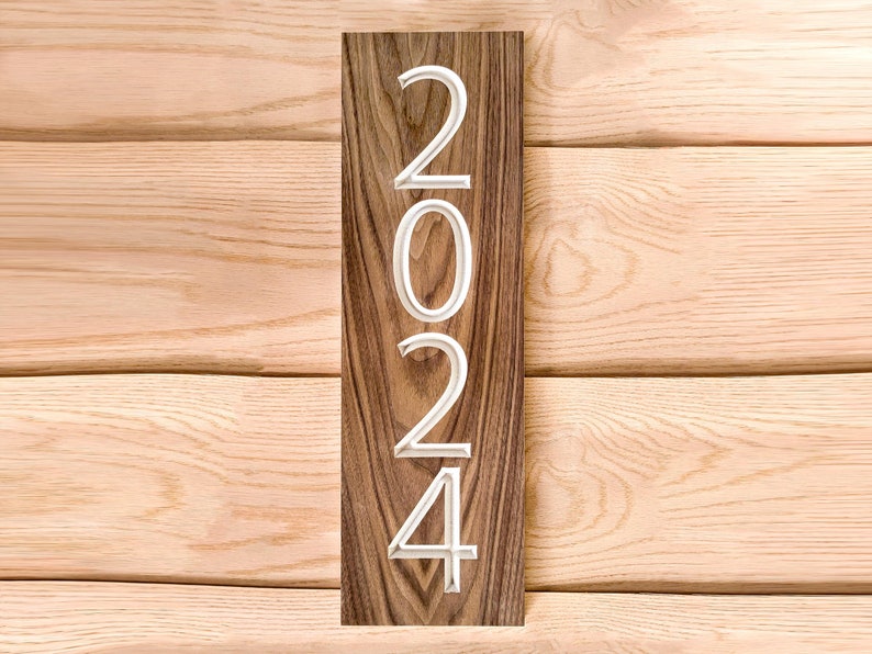 Engraved Vertical Door Number Sign, Door Number Plaque, House Number ...