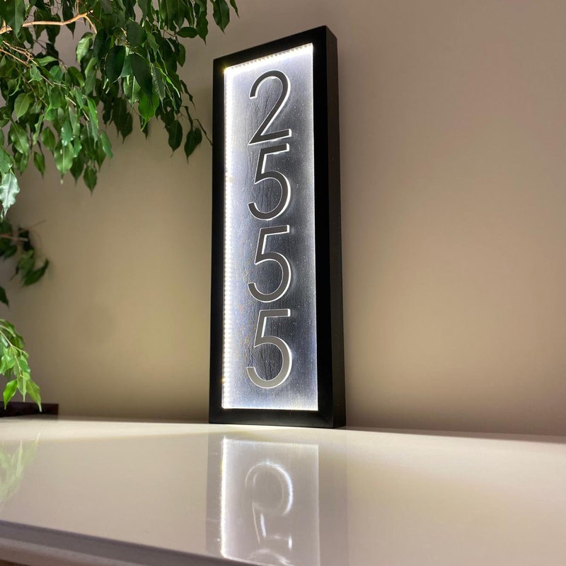 Lighted House Number - Etsy