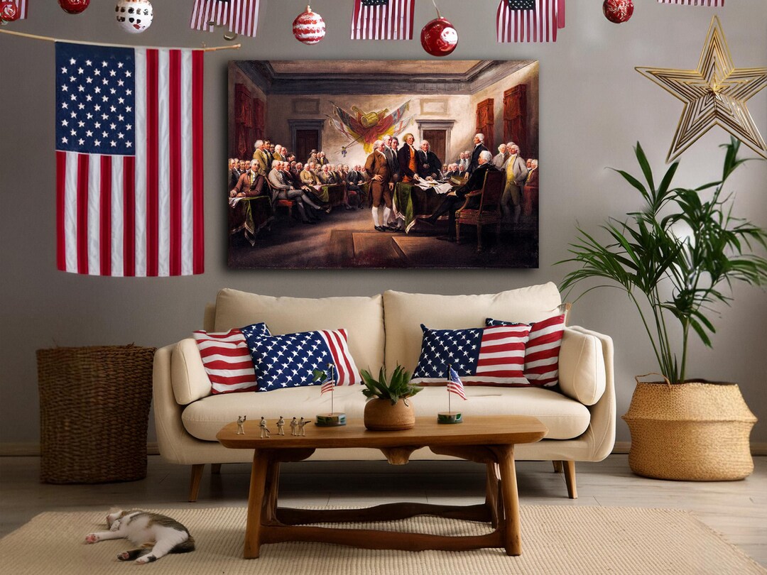 Declaration of Independence Day Historical American Art Canvas Print by ...