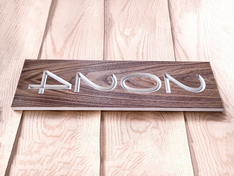 Engraved Vertical Door Number Sign, Door Number Plaque, House Number ...