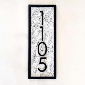 Vertical Modern Door Number Plaque for Front Door Custom Address Sign ...