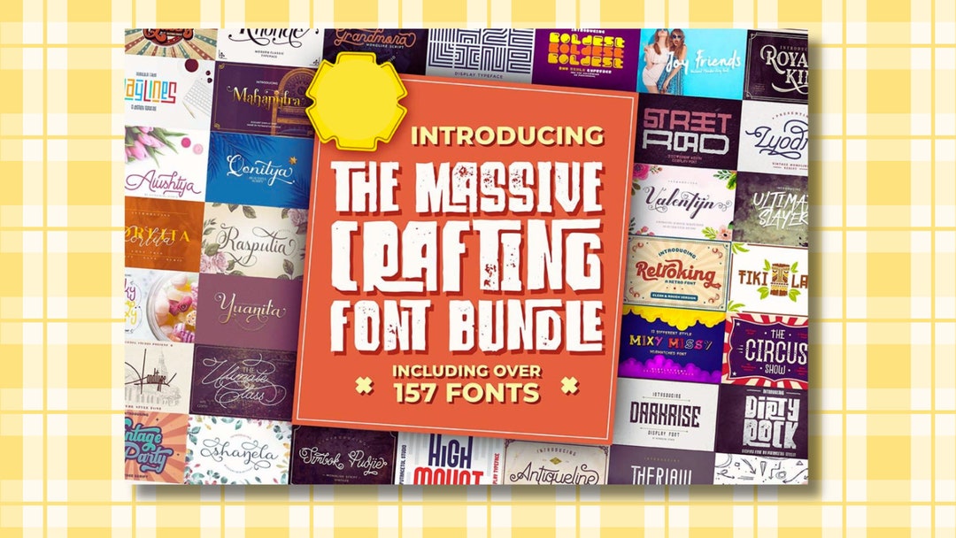 The Massive Crafting Font Bundle, Display Font, Cricut Font, Vintage ...
