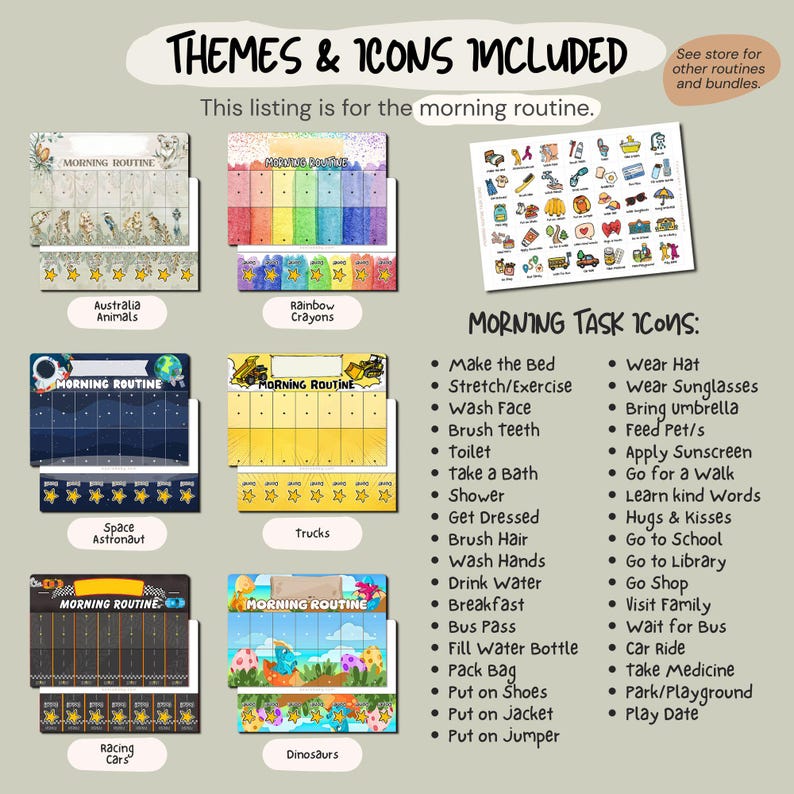 Flip Chart - Morning Routine Visual Schedule, Get Ready for School ...