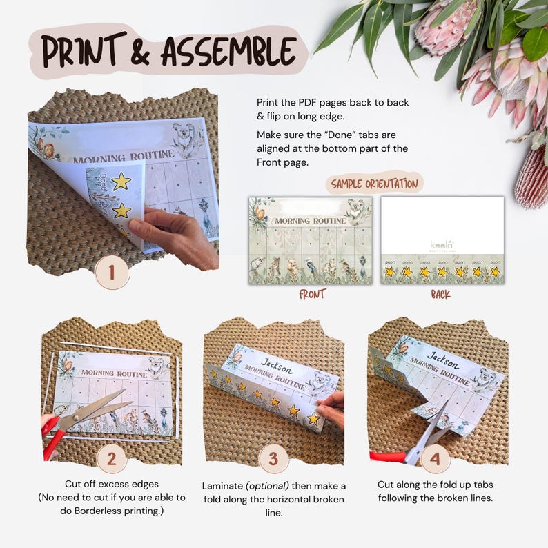 Night Routine Chart– Visual Schedule, Daily Routine, Visual Learning ...