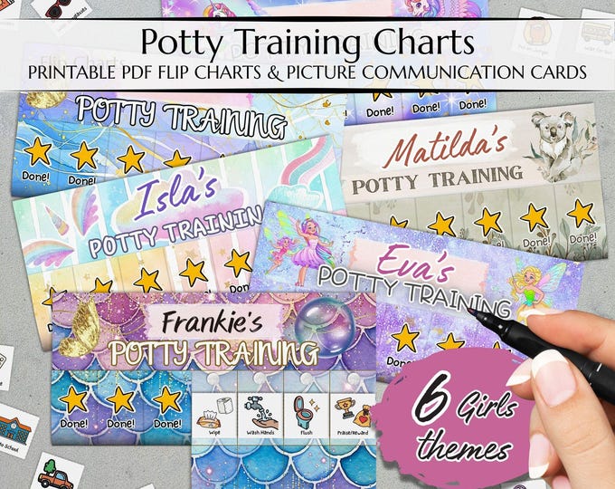 Toilet Training Potty Chart Communication Visual Board Flash Cards ...