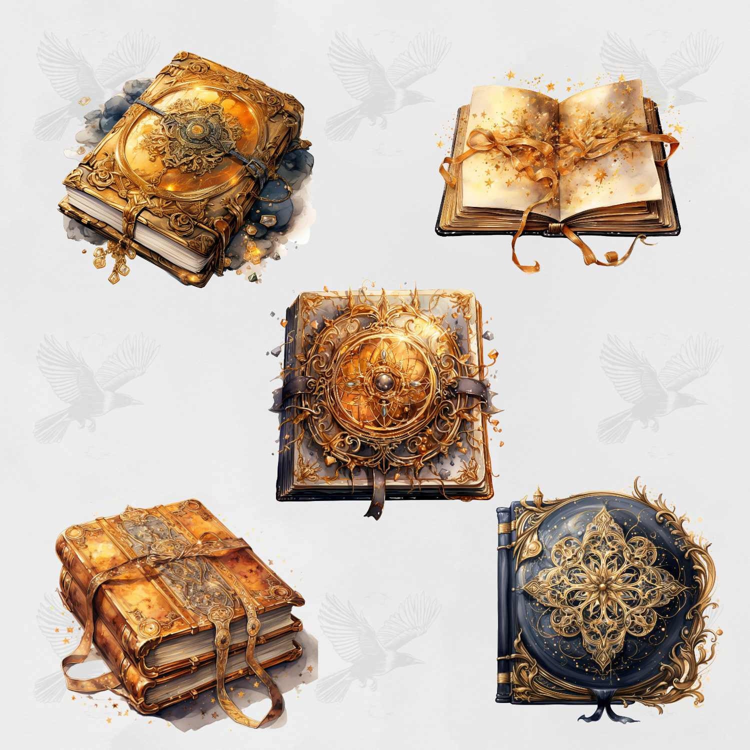 20 PNG Watercolour Magical Spell Book Clipart - Etsy